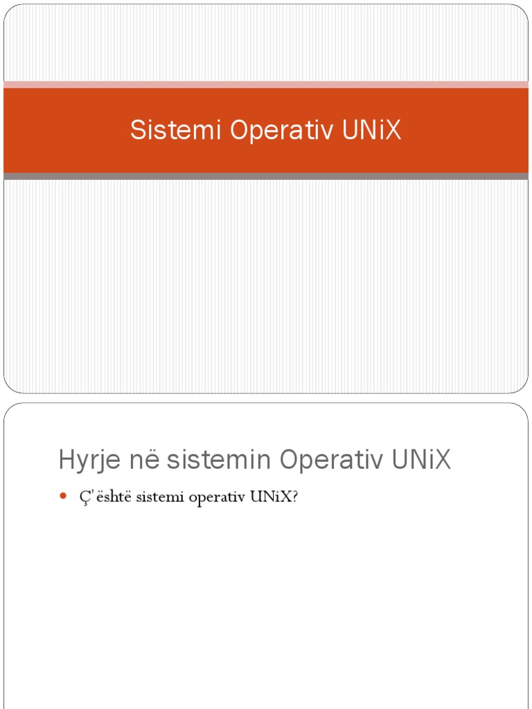Sistemi Operativ UNIX PDF | PDF