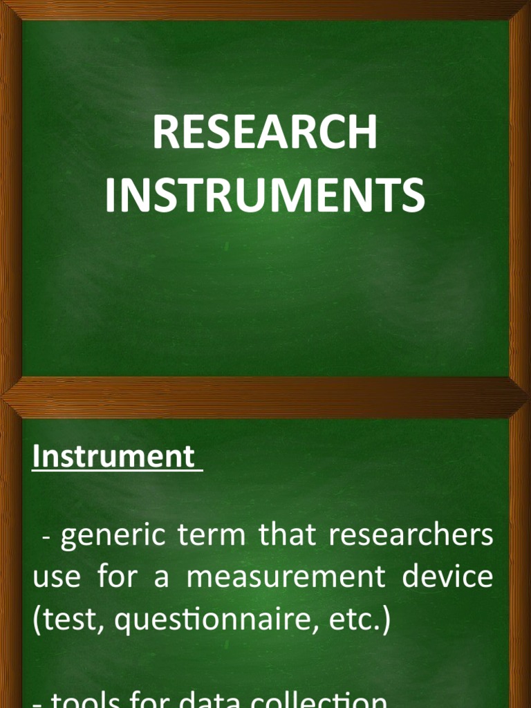 Research Instruments | PDF | Interview | Question