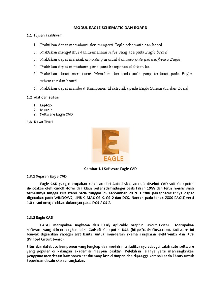 Modul Eagle Schematic Dan Board | PDF
