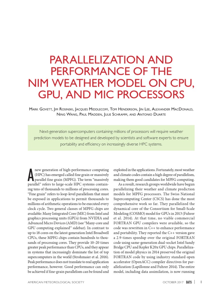 Parallelization And Performance Pdf Graphics Processing Unit Parallel Computing