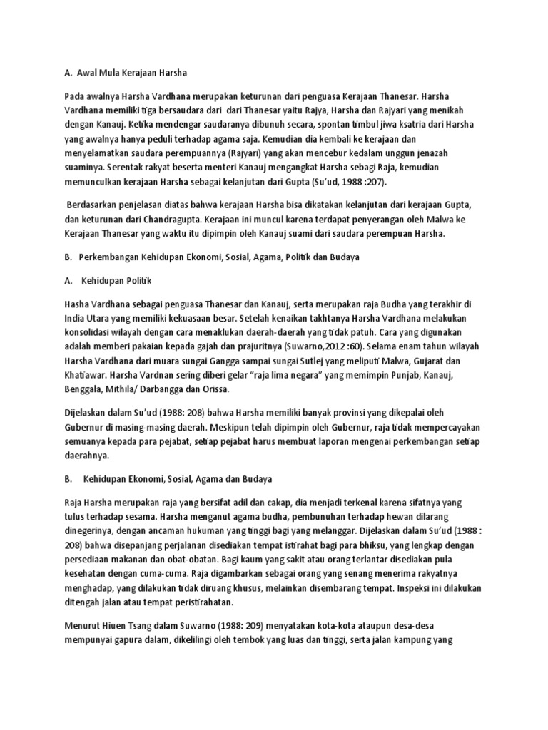 Kerajaan Harsha | PDF