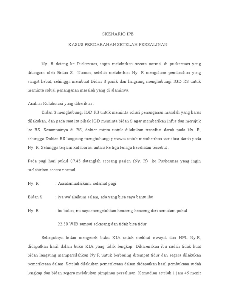 Skenario Ipe | PDF
