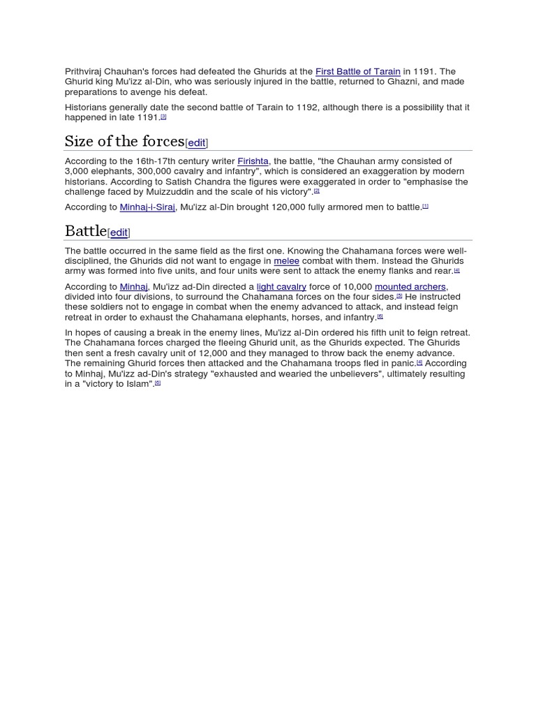 Battle of Tarrai | PDF
