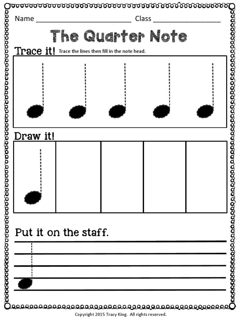 Note Drawing Worksheet | PDF