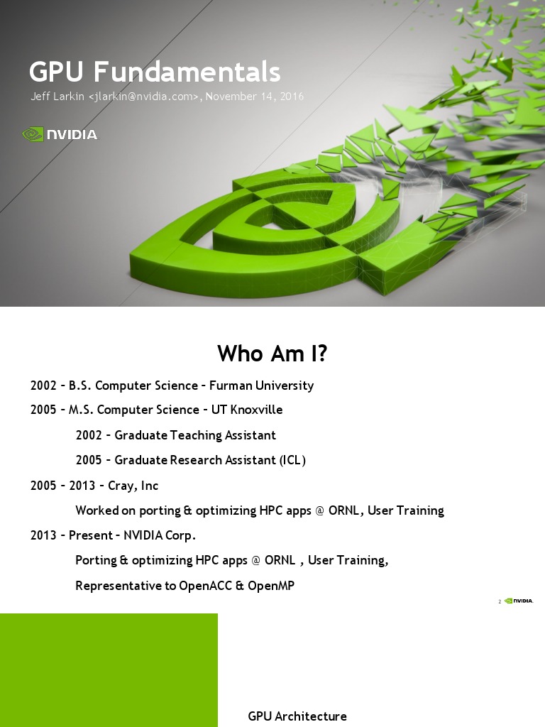 Gpu Fundamentals Pdf Central Processing Unit Thread Computing