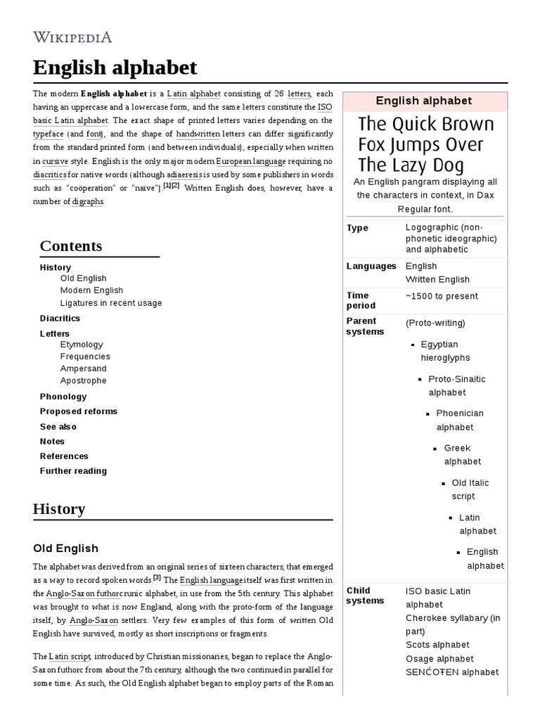 English Alphabet | PDF | Alphabet | Notation