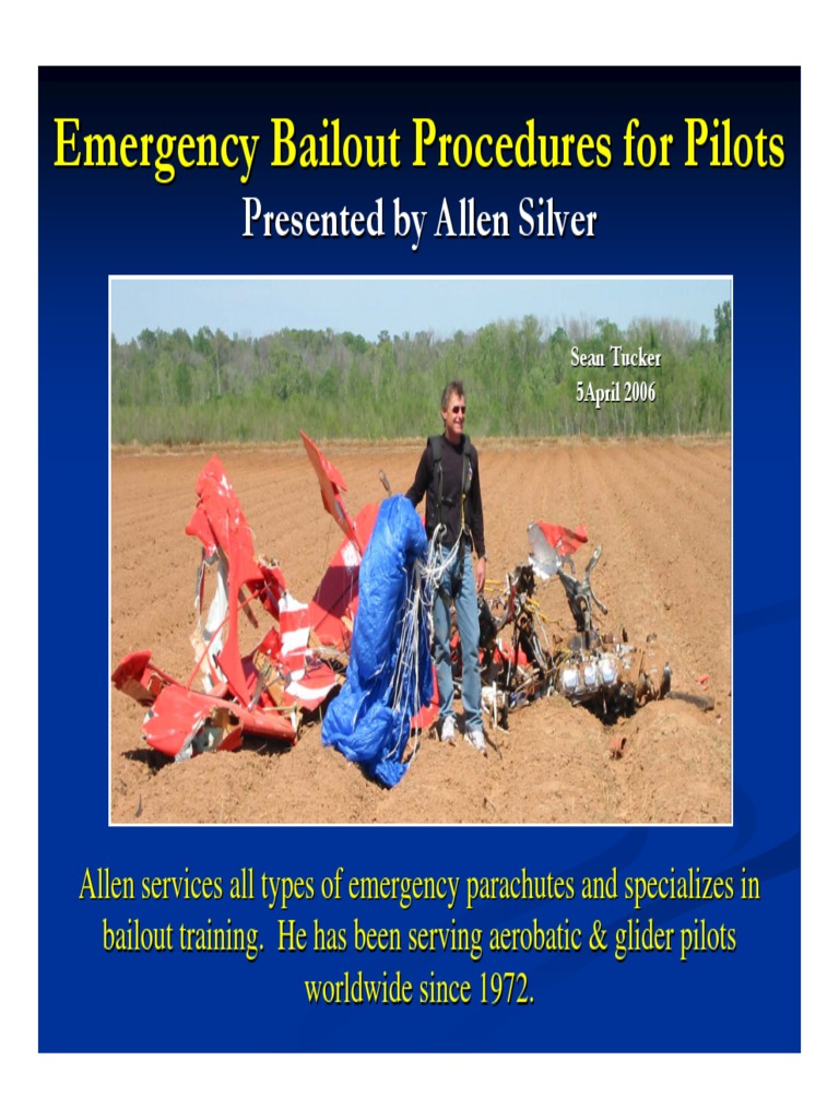Pilot Emergency Bailout Procedures Guide | PDF | Parachute | Aviation