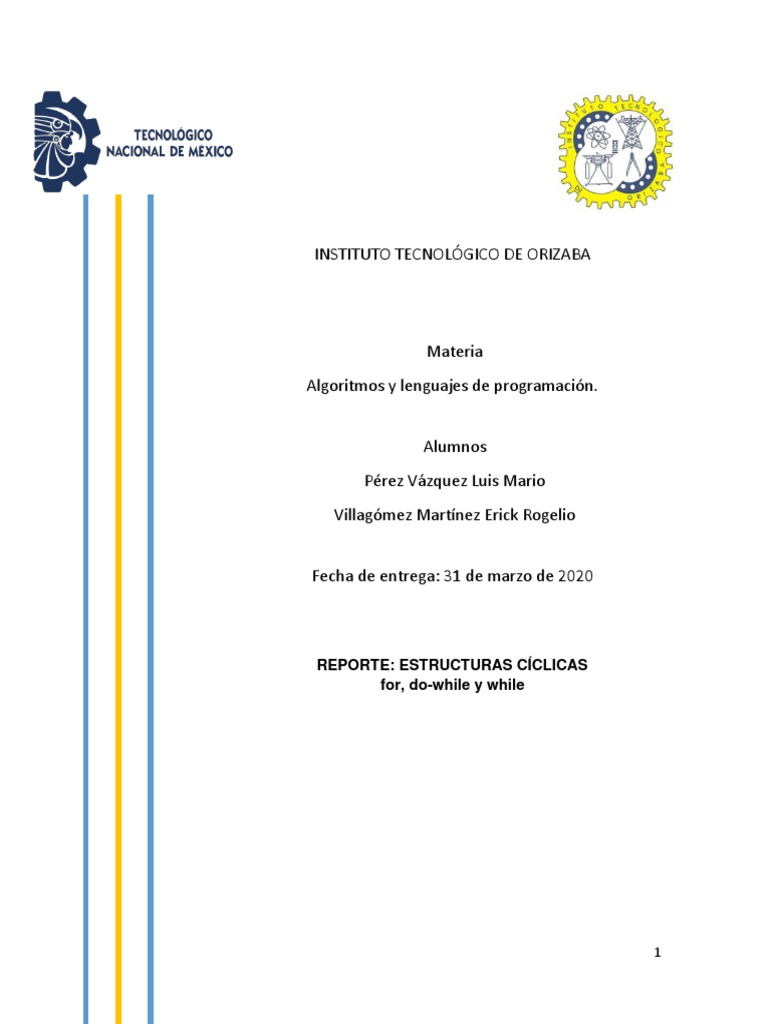 Estructuras Cíclicas Pdf Algoritmos Lenguaje De Programación