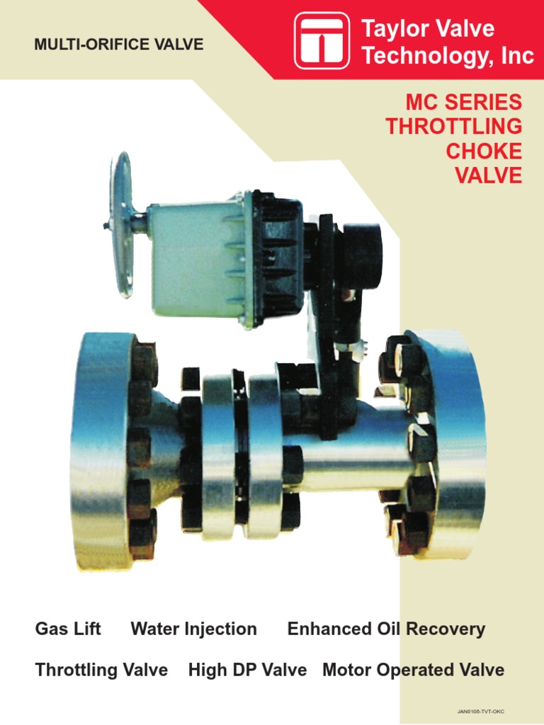 Taylor Valve Technology, Inc: MC Series Throttling Choke Valve | PDF ...