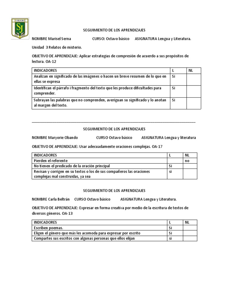 Unidad 3: Relatos de misterio | PDF | Artes del Lenguaje y Comunicación