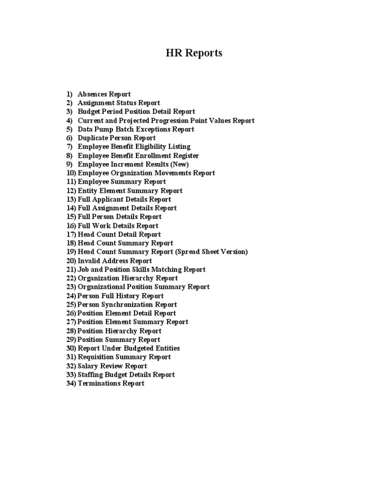 Oracle Hrms Seeded Reports Pdf