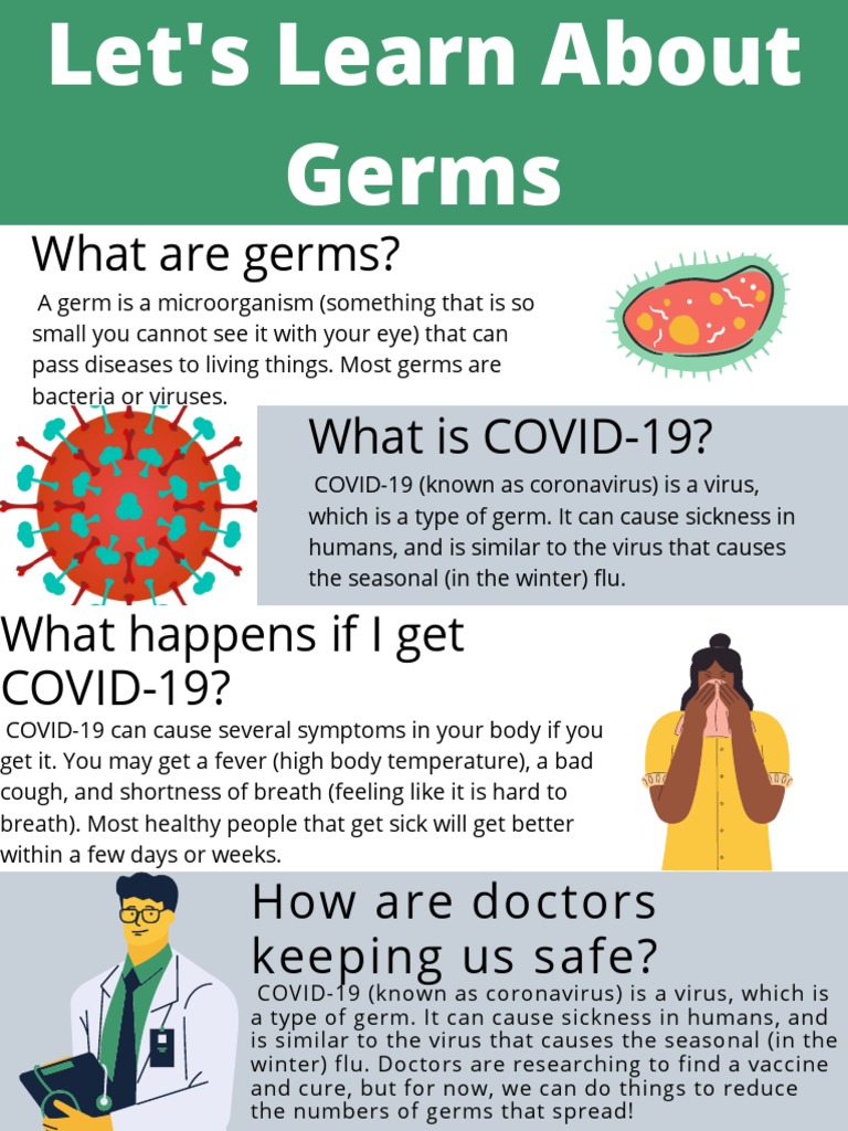 Lets Learn About Germs-2 | PDF | Public Health | Microbiology