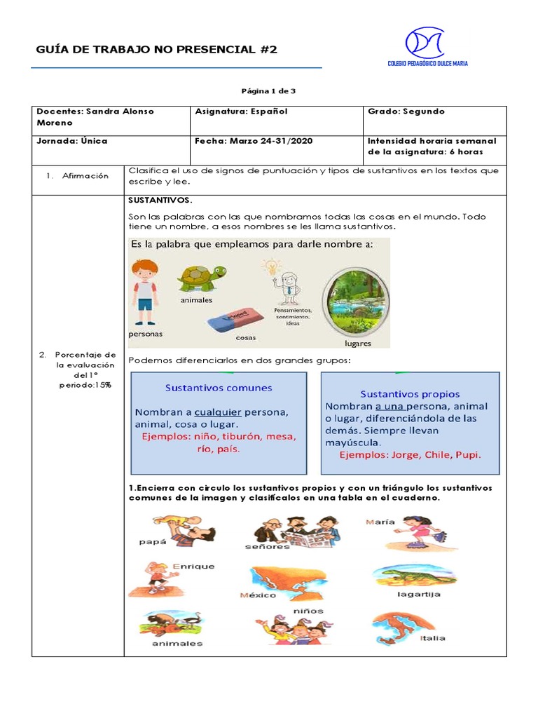 Guía Lenguaje Semana 8 2° | PDF | Puntuación