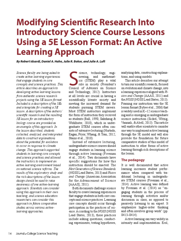 Modifying Scientific Research Into | PDF | Teachers | Science