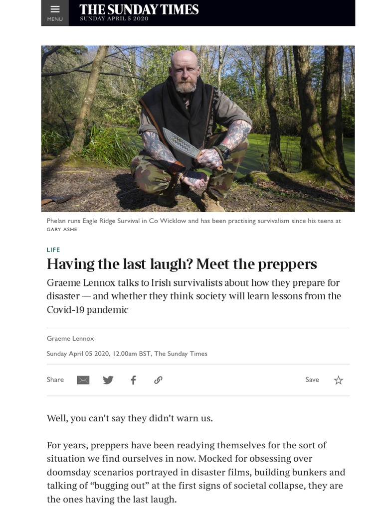 Meet The Preppers of Ireland | PDF | Survivalism | Nature