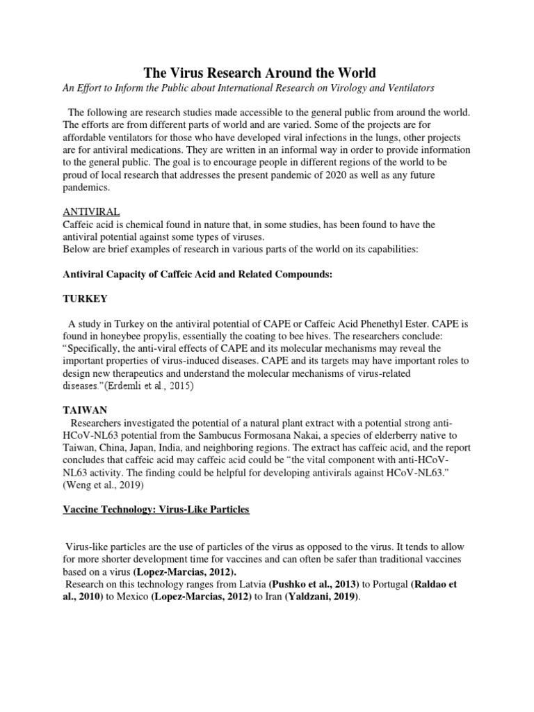 Global Virus Research Insights | PDF | Antiviral Drug | Influenza Pandemic