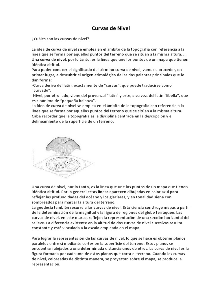 Definición y Tipos de Curvas de Nivel | PDF | Infografia ...