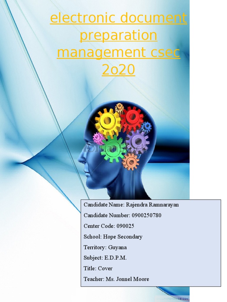 Electronic Document Preparation Management Csec 2o20 | PDF | Computing ...