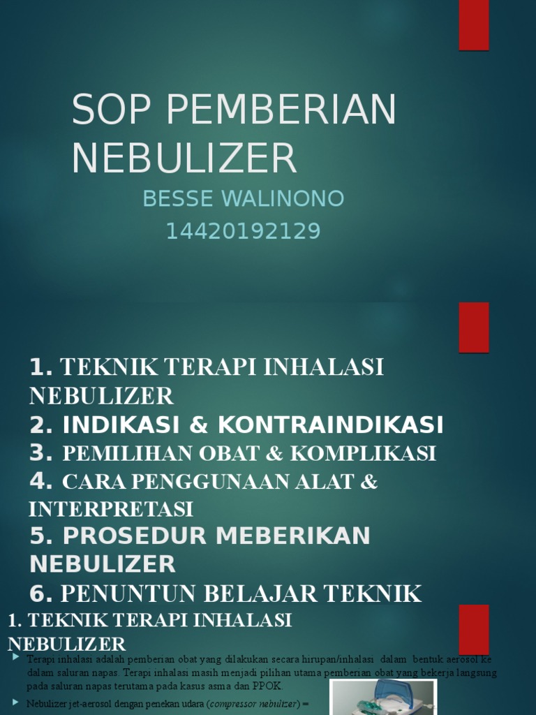 Sop Nebulizer | PDF