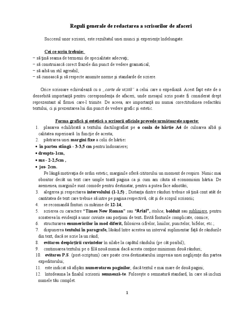 Reguli de Redactare A Scris | PDF