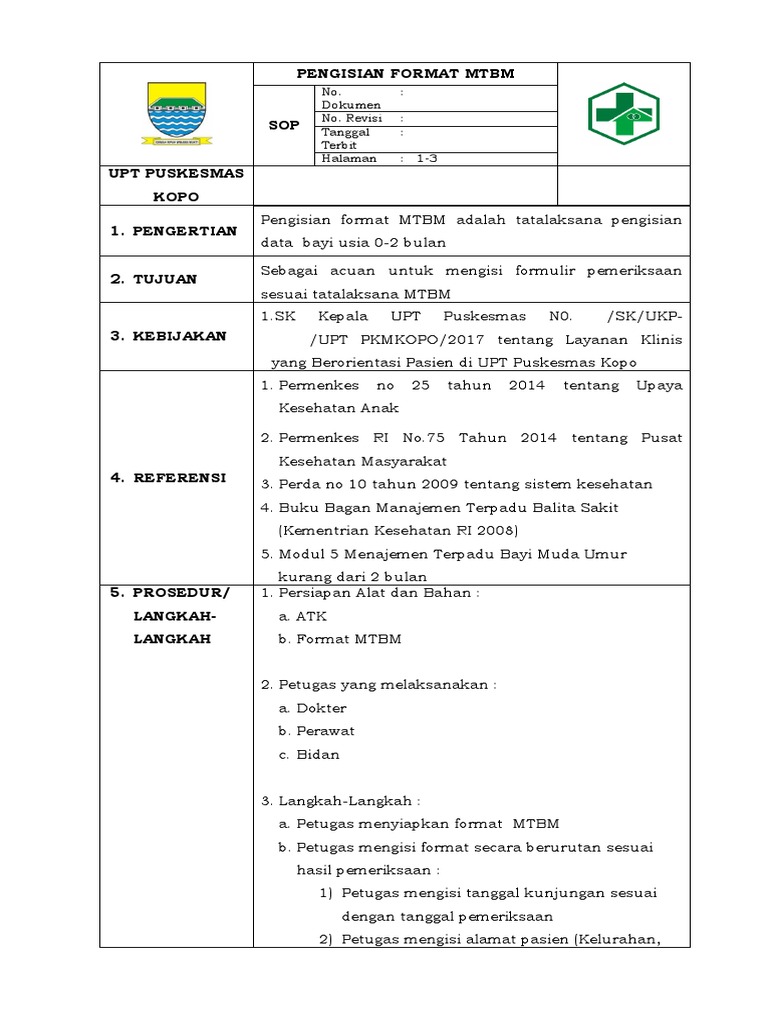 MTBM 2 - Pengisian Format MTBM | PDF
