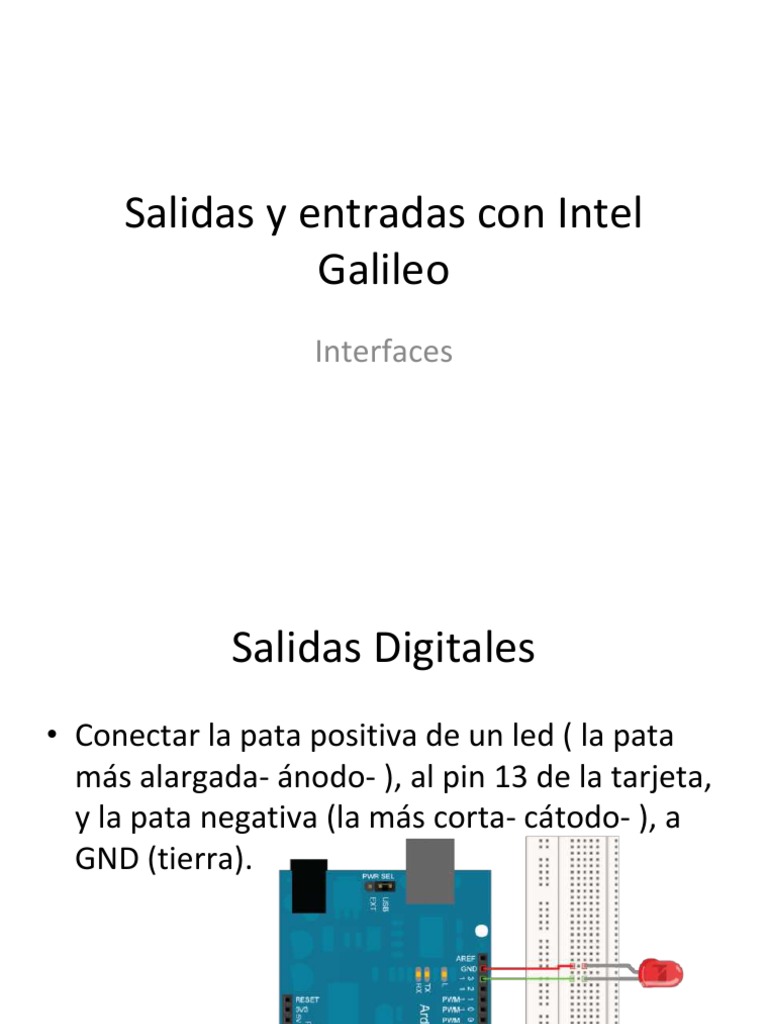 Salidas y Entradas Con Intel Galileo | PDF | Arquitectura de Computadores | Hardware de la ...