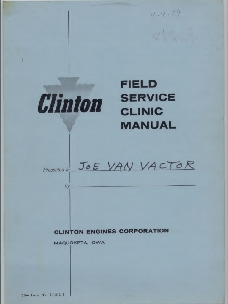 Clinton Manual | PDF | Cylinder (Engine) | Lawn Mower