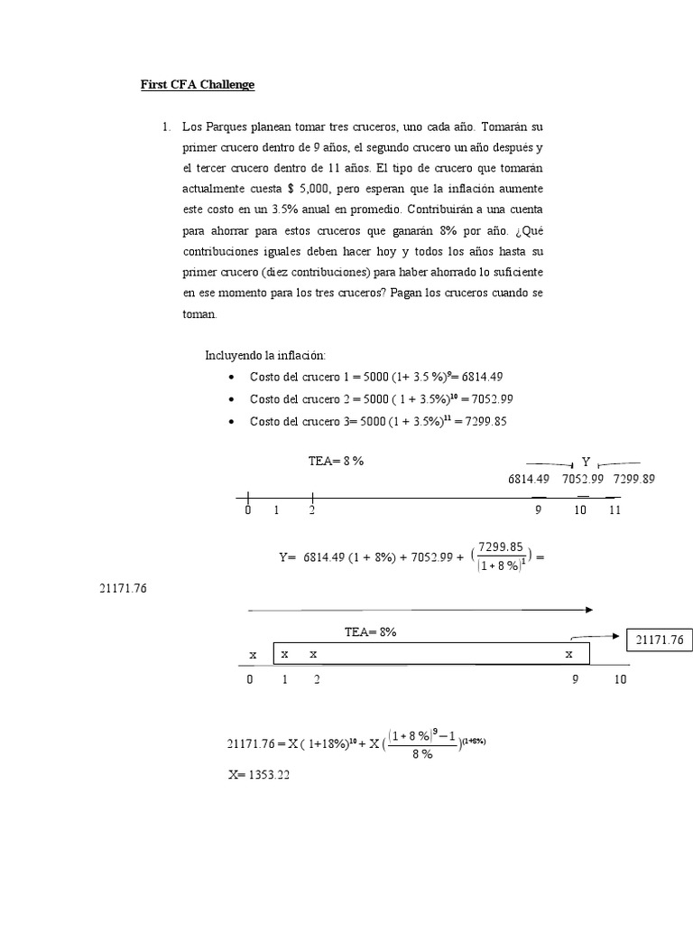 First CFA Challenge | PDF | Economias | Dinero