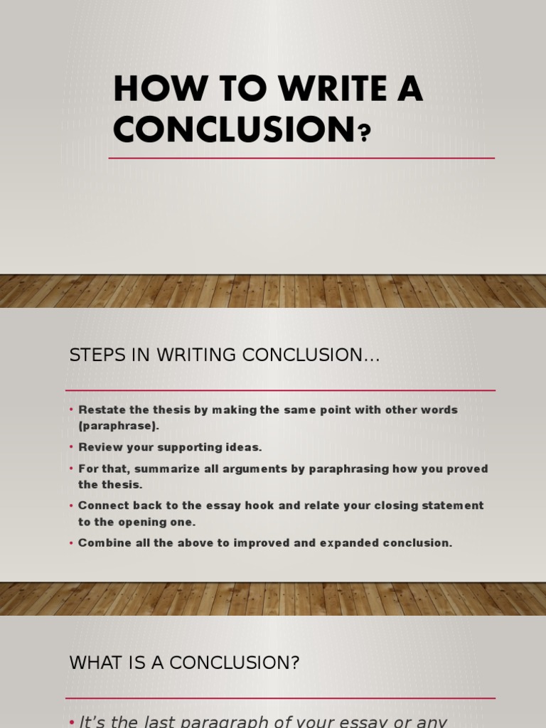 How to Write an Effective Conclusion | PDF