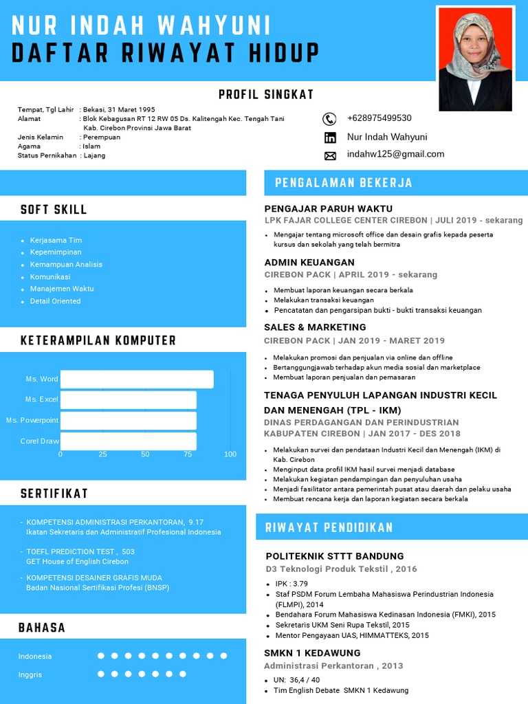 CV Indah Terbaru | PDF