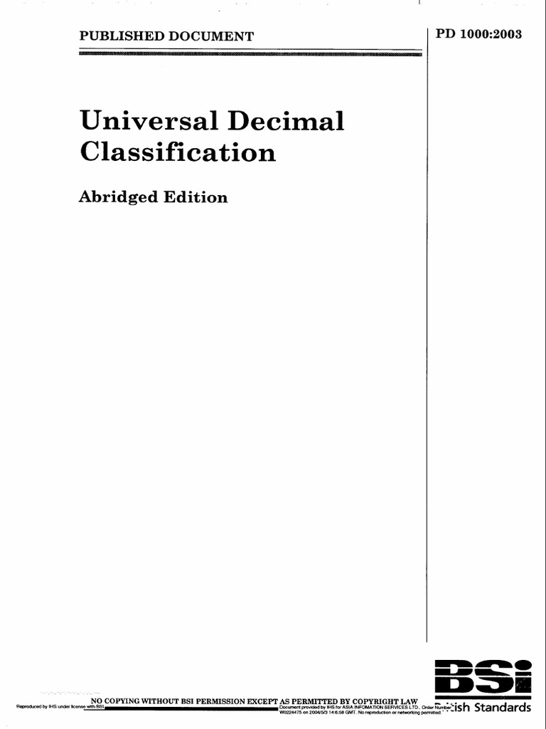 UDC Abridged | PDF | Taxonomy (Biology) | Science
