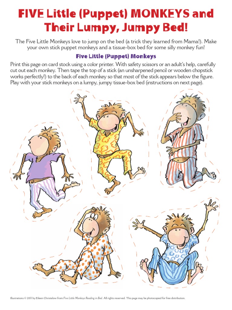 5 Little Monkeys On A Bed | PDF