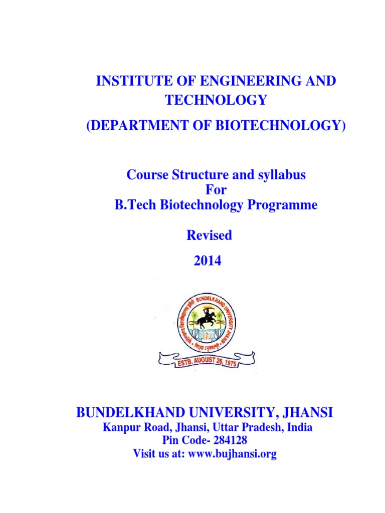 B.Tech Biotechnology Syllabus Overview | PDF | Field Effect Transistor ...