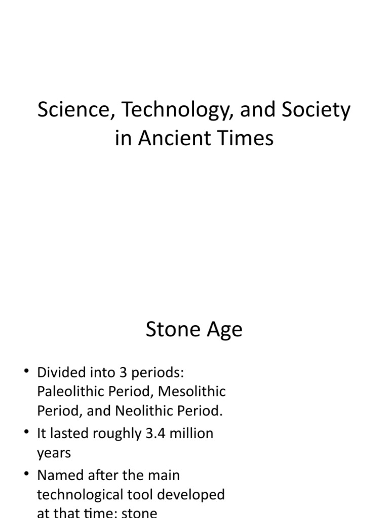 Science, Technology, and Society in Ancient Times | PDF