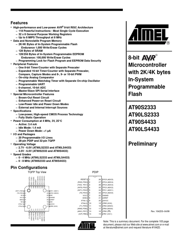 Avr PDF | Download Free PDF | Microcontroller | Flash Memory