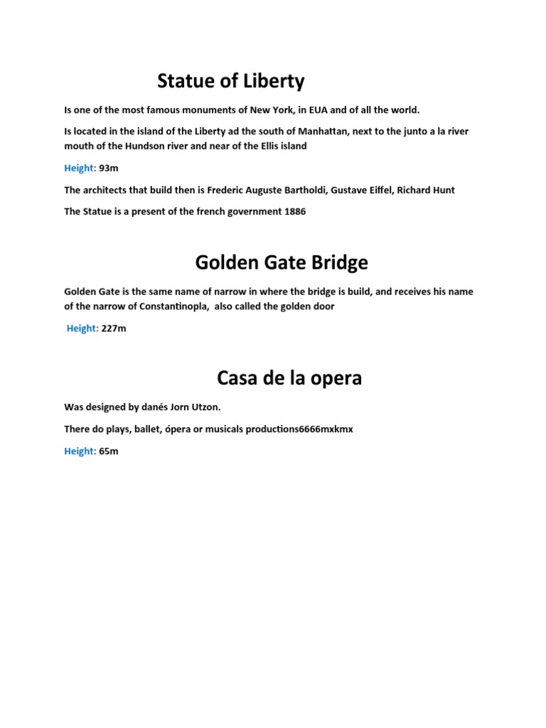 Statue of Liberty | PDF