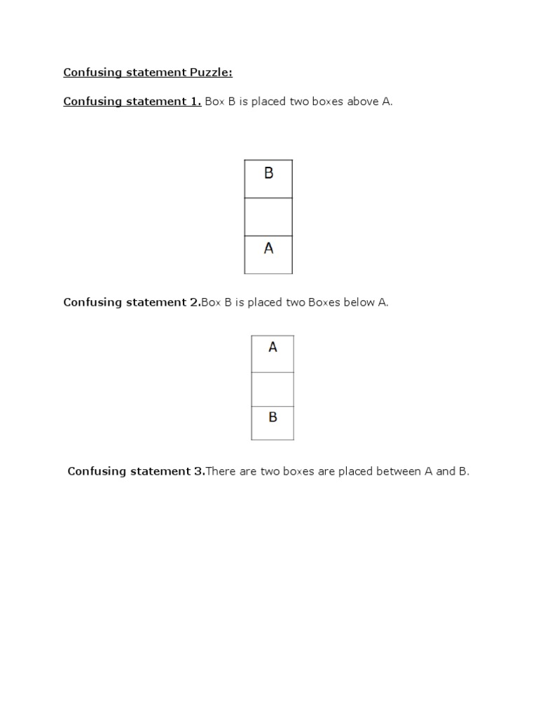 Confusing Statemnet Puzzles | PDF | Teaching Mathematics