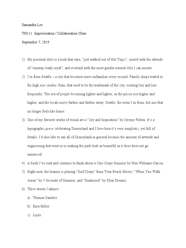 Aesthetic Written Assignment | PDF