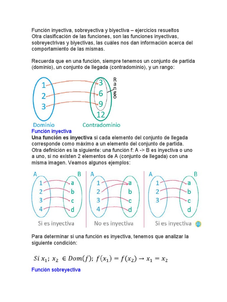 Función Inyectiva | PDF