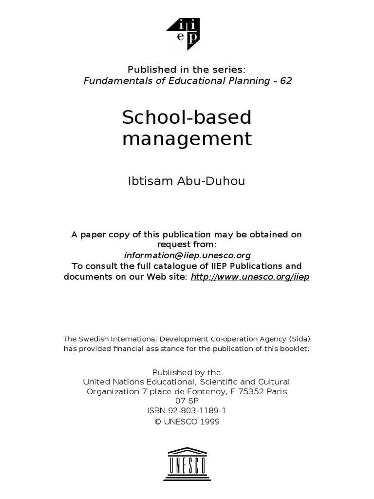 School Based Management | PDF | Learning | Behavior Modification