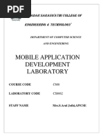 CS8662 - Mobile Application Development Lab Manual | PDF | Typefaces | Android (Operating System)