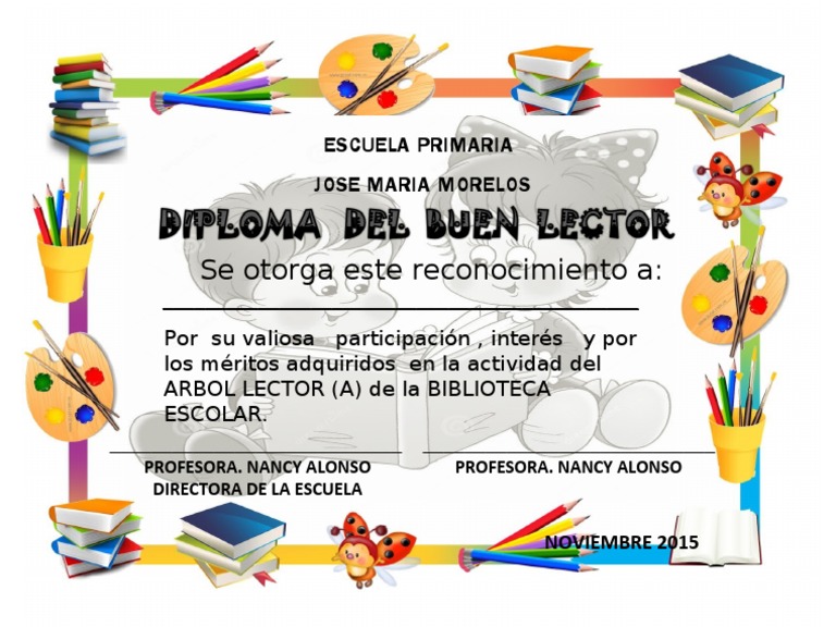 Diploma Al Buen Lector | PDF