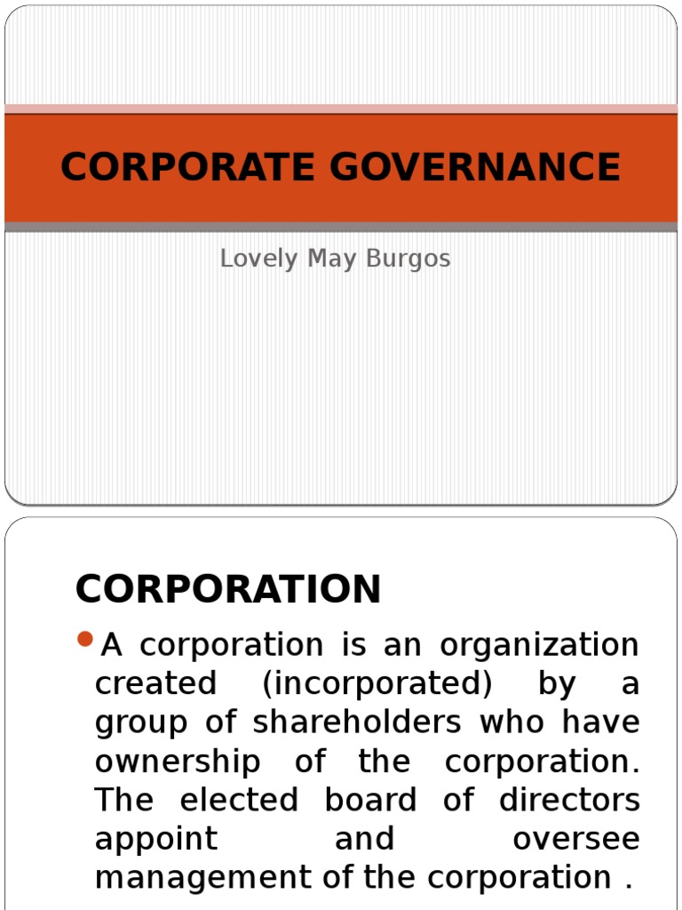 Understanding Corporate Governance Basics | PDF | Governance ...