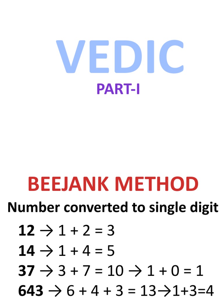 Vedic I | PDF | Numbers | Number Theory