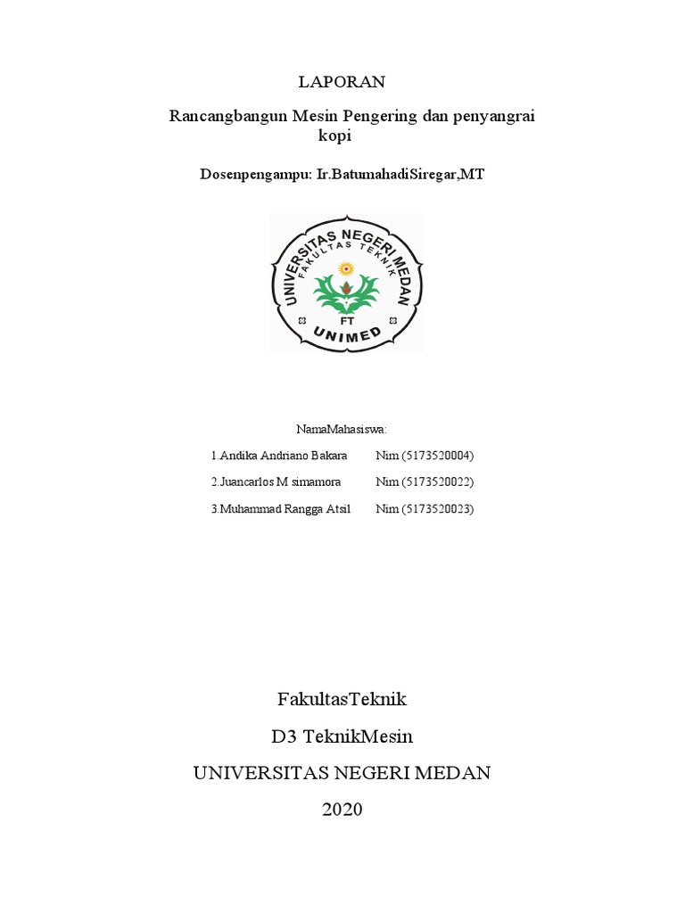 Pengering Dan Penyangrai Biji Kopi | PDF