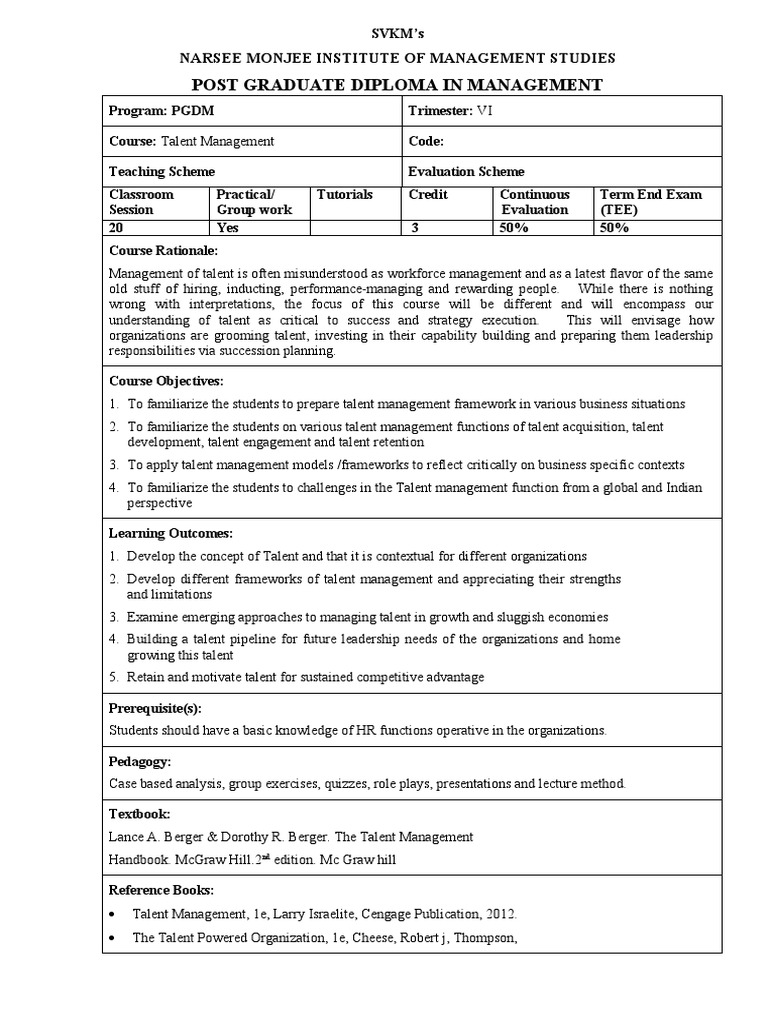 Post Graduate Diploma in Management: Narsee Monjee Institute of ...