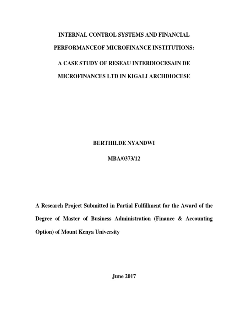 Internal Control Systems and Financial PDF | PDF | Internal Control ...