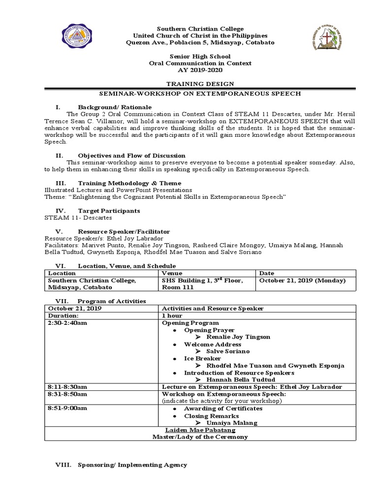 Training Design Template | PDF