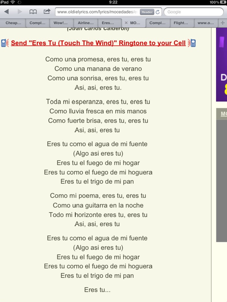 Eres Tu Lyrics | PDF