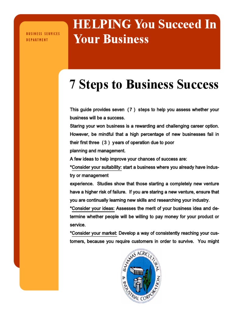 7steps To Business PDF | PDF | Marketing | Business